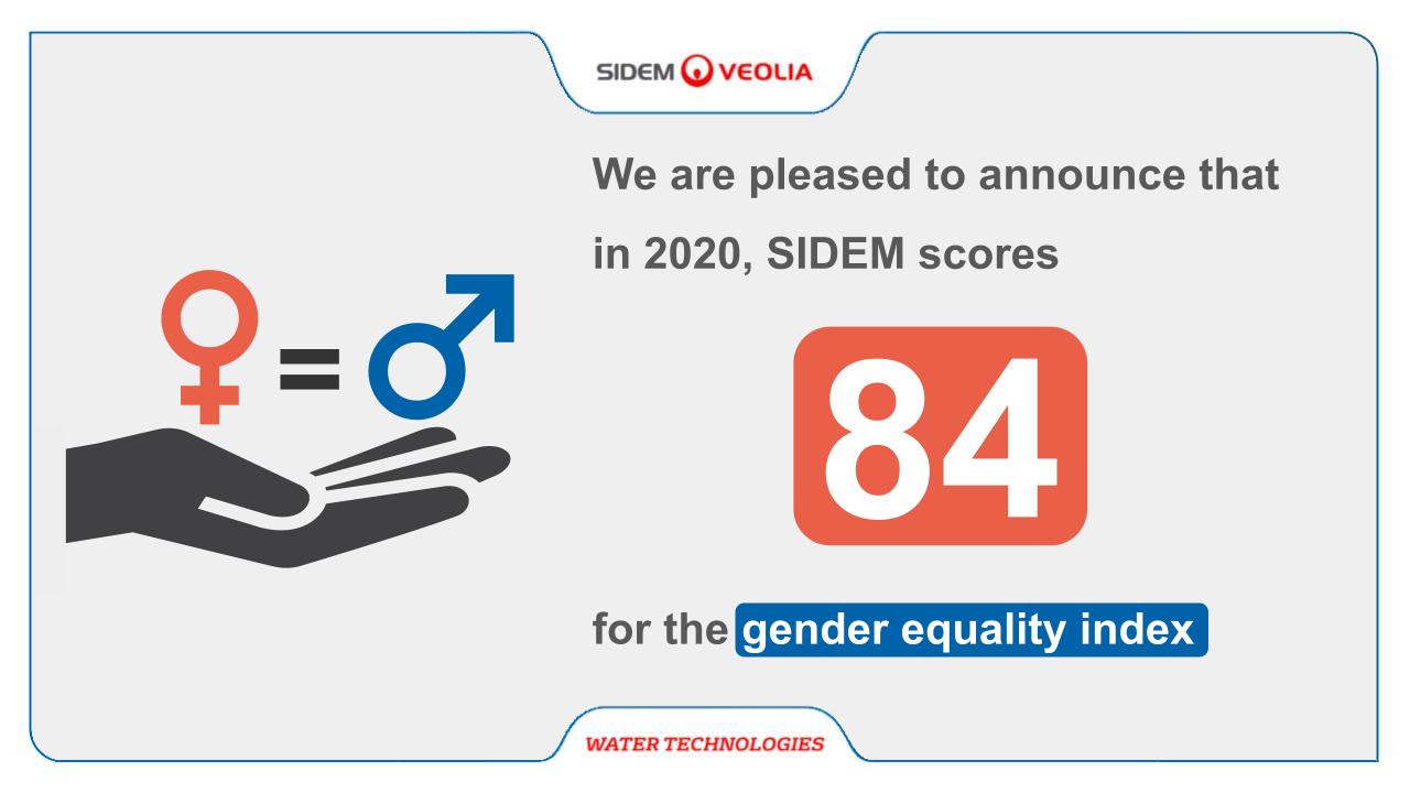 Our Gender Equality Index | SIDEM, Smart Desalination